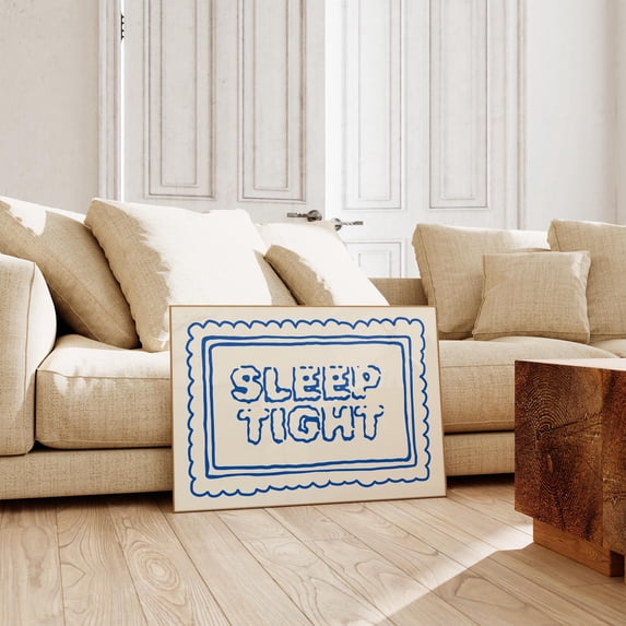 Sleep Tight Retro Typography Print Minimalist Nursery Art - Walmart.com