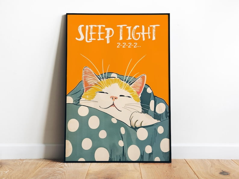 Sleep Tight Wall Art Poster, Sweet Dreams Printable Poster, Kid's ...