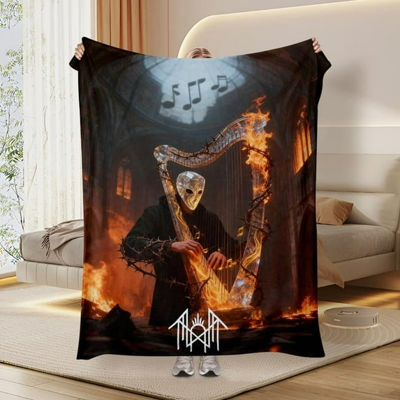 Sleep Token Flannel Print Blanket, Soft Warm Throw for Adults, Cozy Air ...