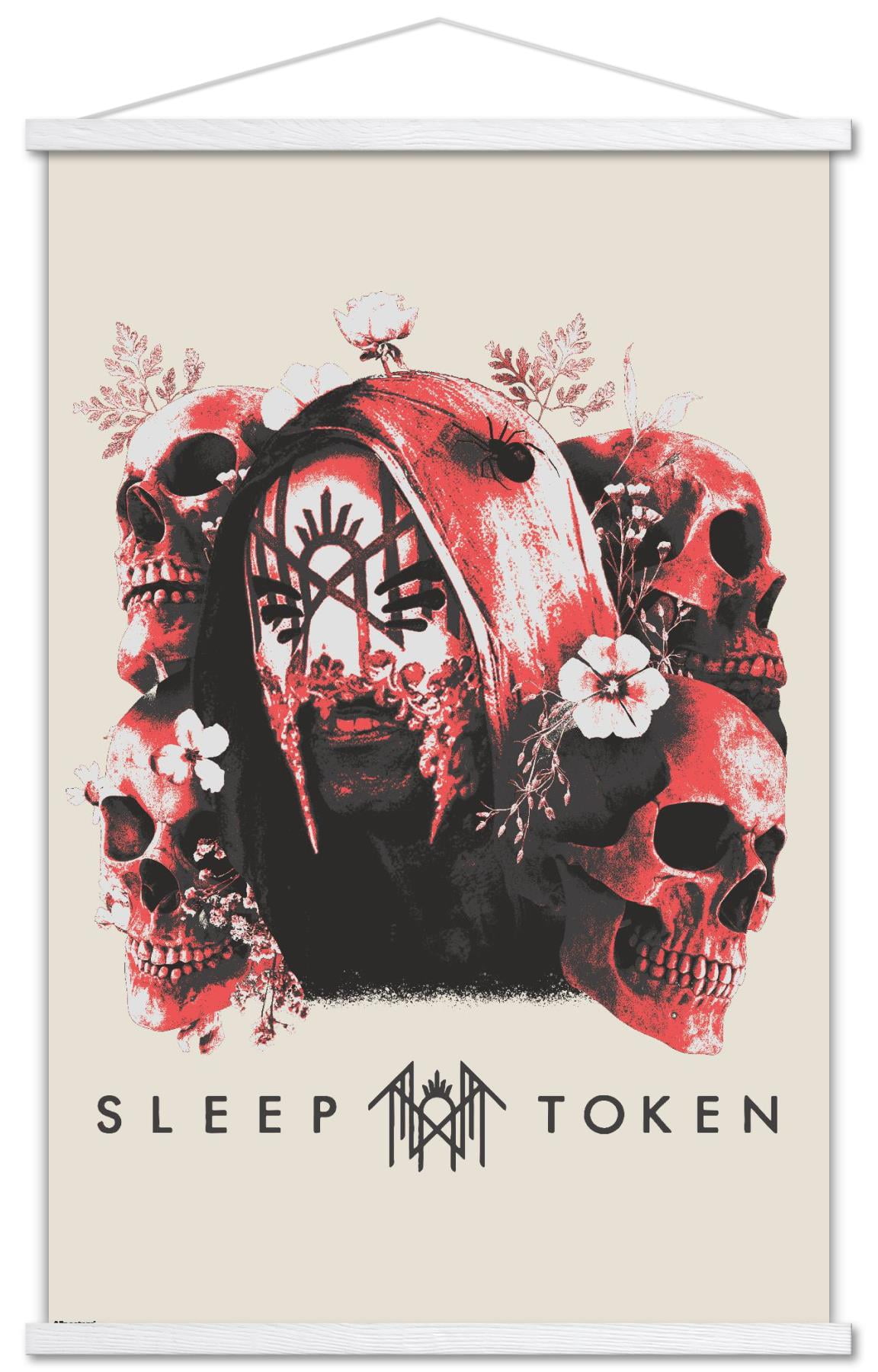 Sleep Token - Skulls And Flowers Wall Poster with Magnetic Frame, 22. ...
