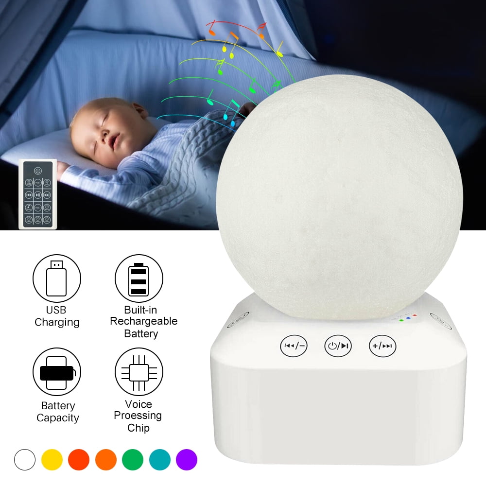 Deeroll Sleep White Noise Machine, 10 Soothing Sounds, USB Powered ...