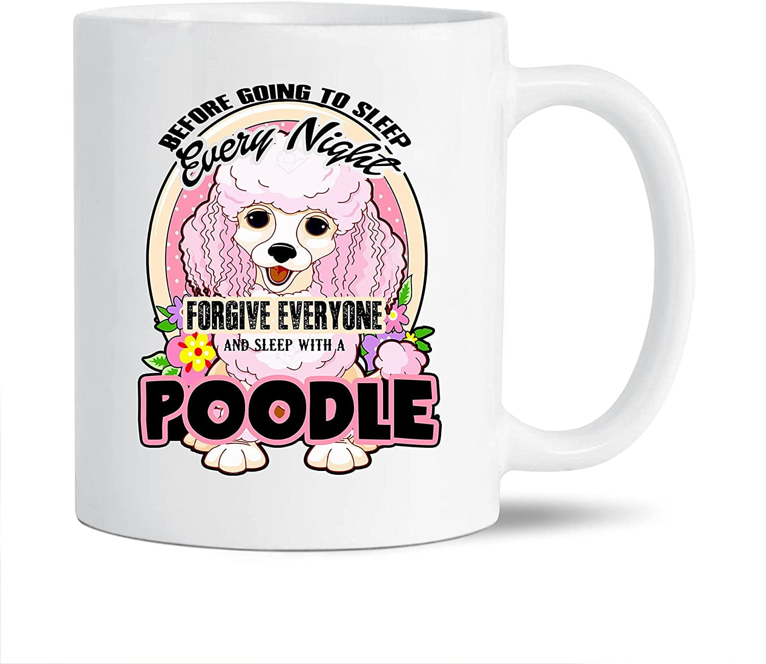 Sleep With A Poodle White Travel Coffee Cup, Poodle Ceramic Mugs ...