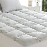 Sleep Zone Bamboo Mattress Topper King Size with Deep Pockets, Soft ...