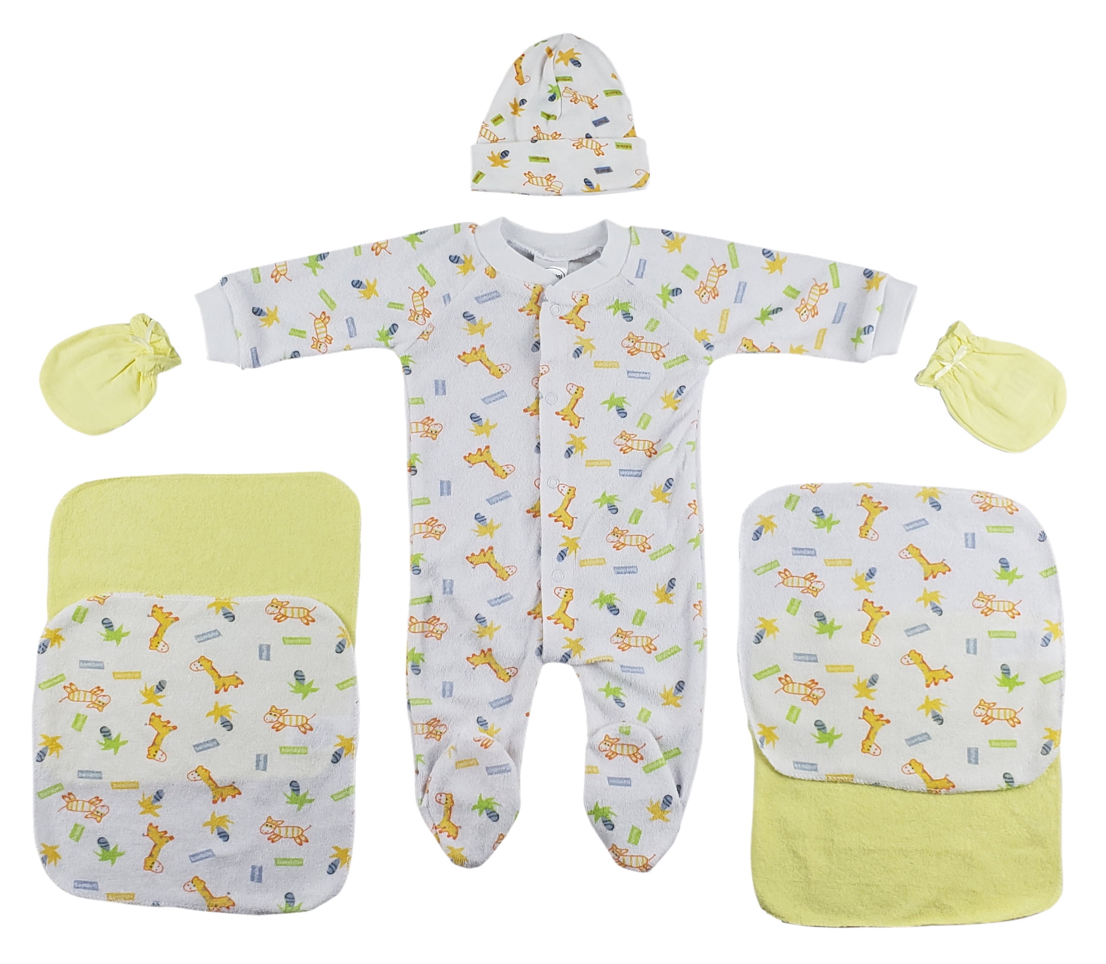 Sleep-n-Play, Cap, Mittens and Washcloths - 7 Pc Set - Walmart.com