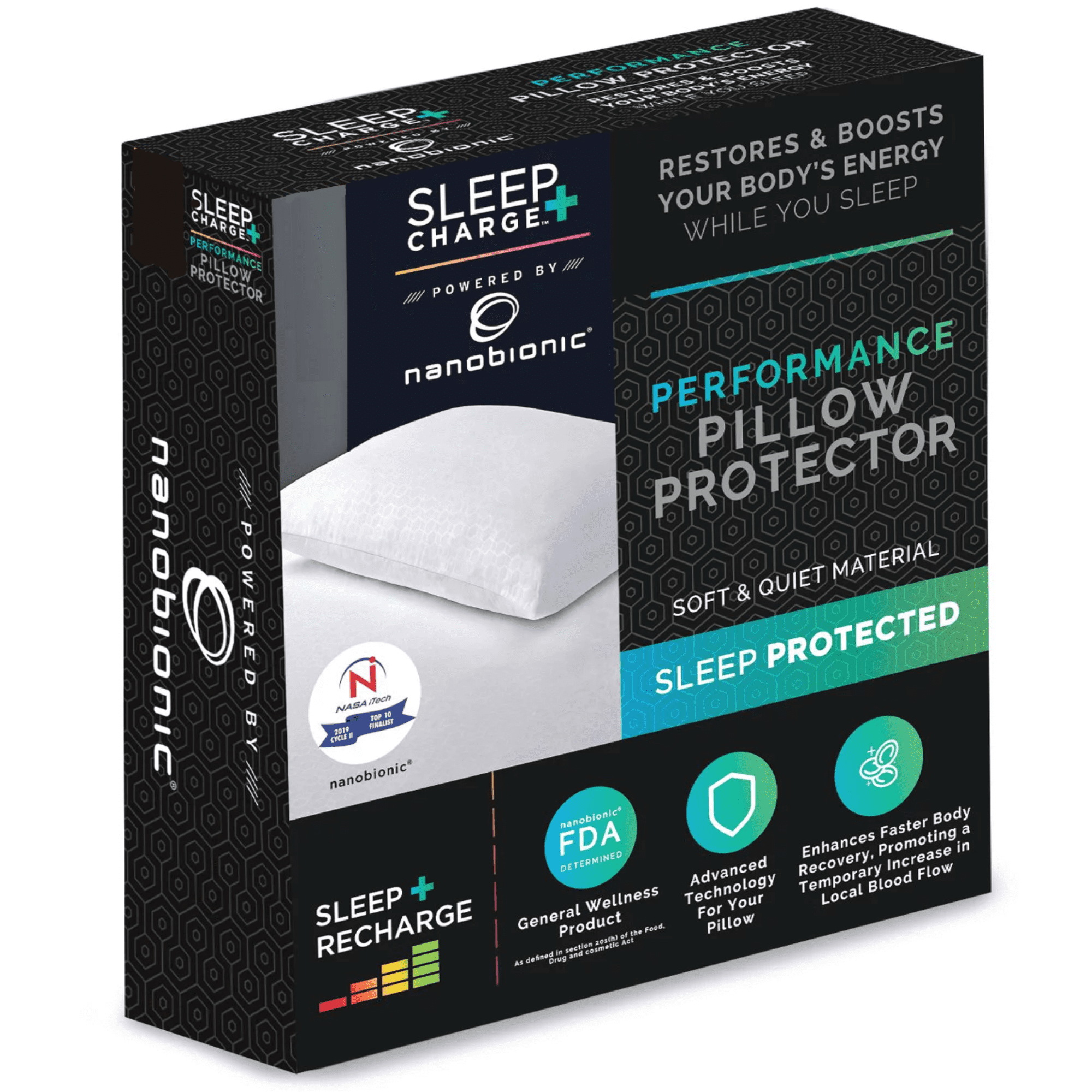 SleepCharge Nanobionic Pillow Protector - Boosting - Walmart.com