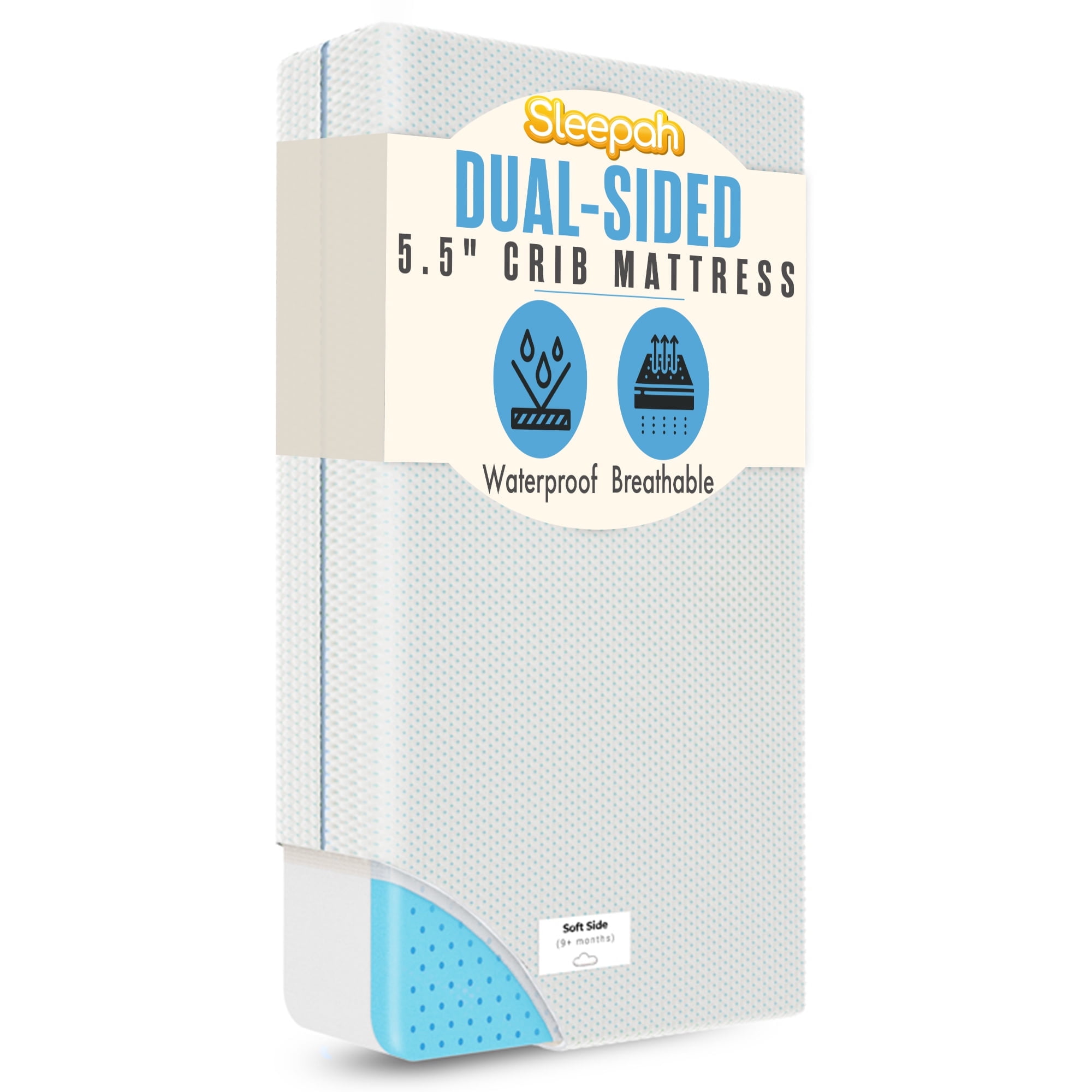 Sleepah Crib Mattress Dual Sided Cooling Memory Foam for Babies ...
