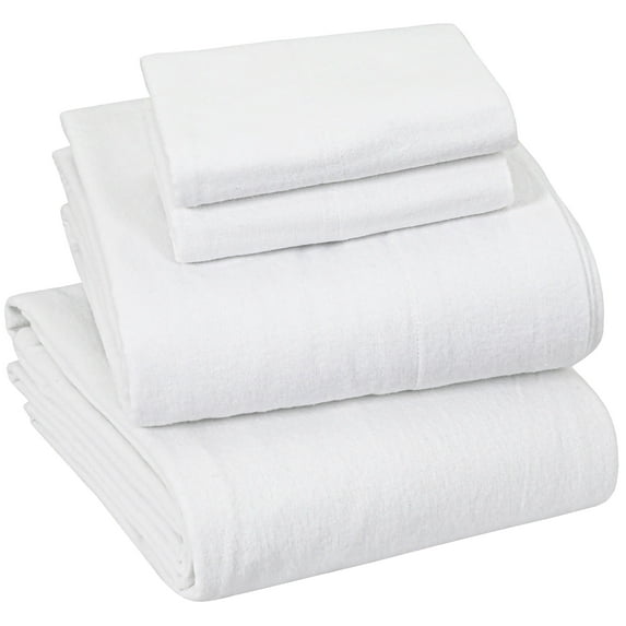 Sleepdown 100% Cotton Flannel Sheets Full Size Bed Sheets Set with Deep ...