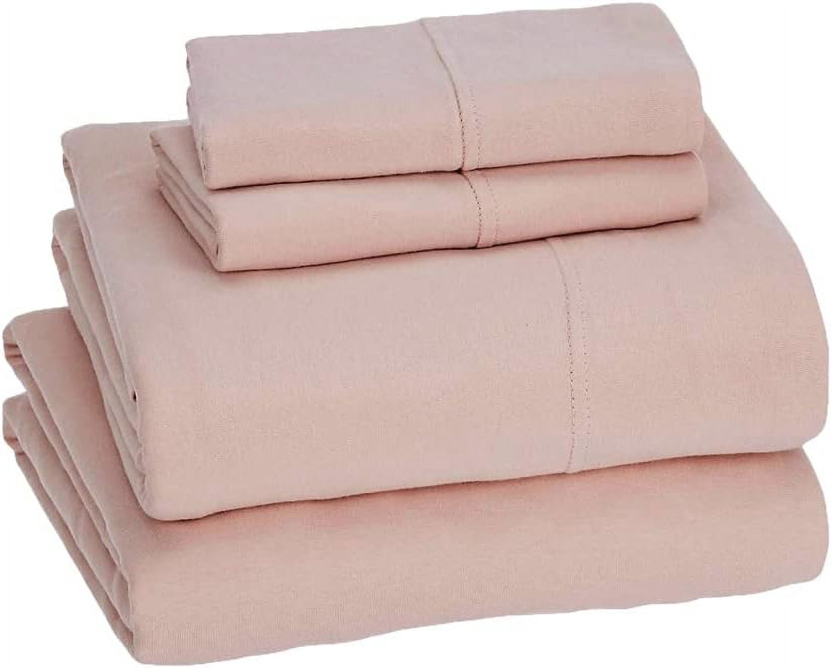 Sleepdown Jersey Knit King Sheets Set, 100% T-Shirt Cotton Blend, Soft ...