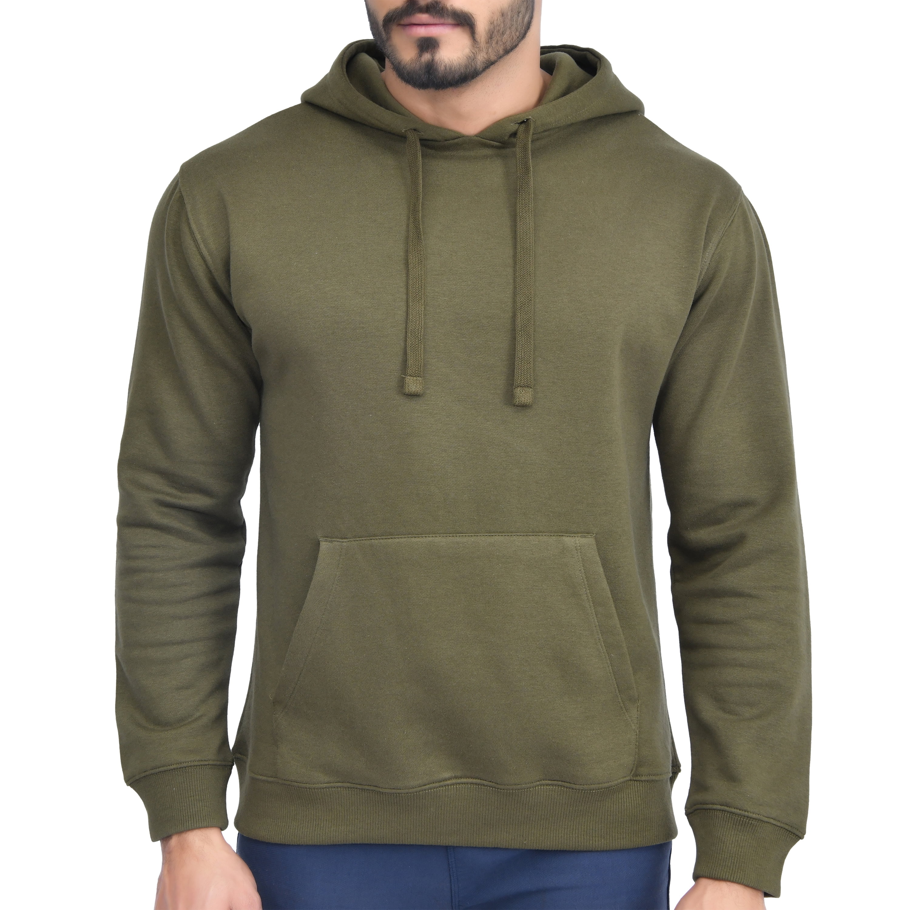Sleepdown Men’s Fleece Hoodie Long Sleeves Pullover Ribbed Cuff Hoodies ...