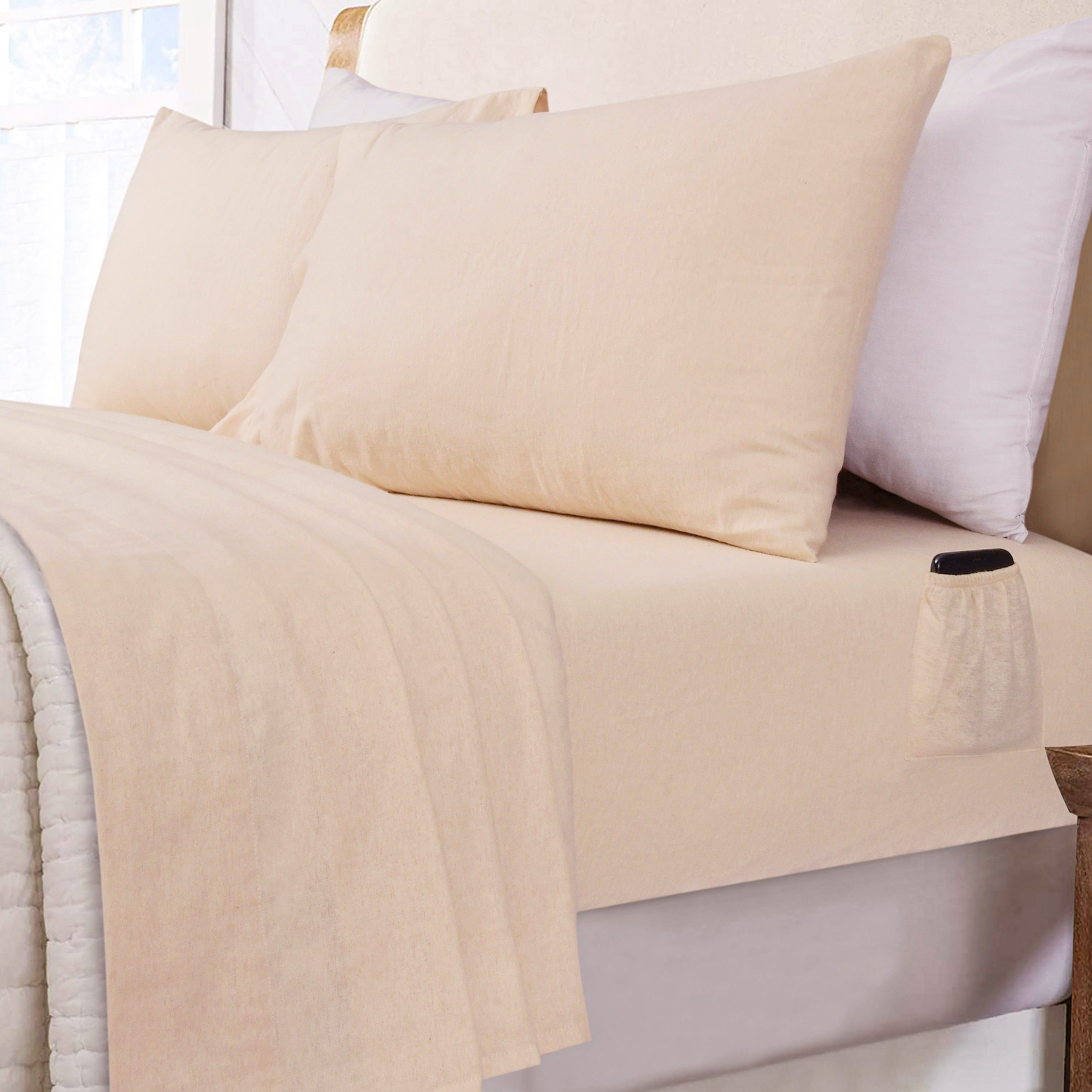 Sleepdown Twin Xl Sheets 100 Cotton Flannel Bed Sheets Set With Deep