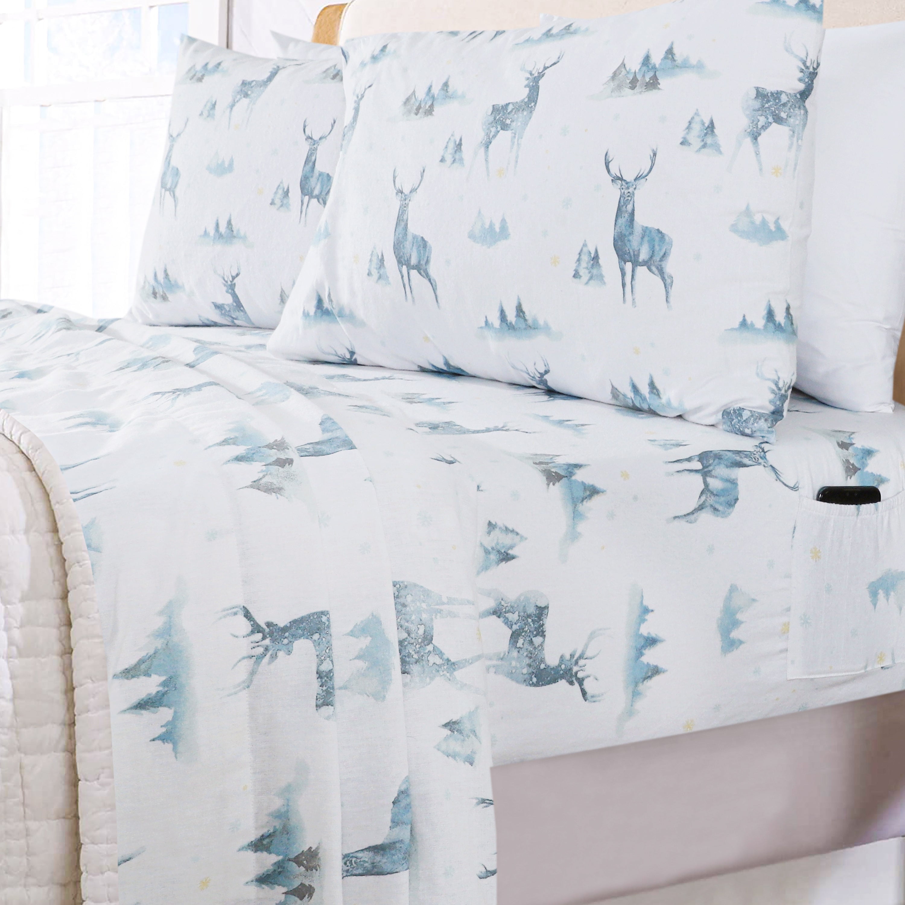 Sleepdown Twin Xl Sheets 100 Cotton Flannel Bed Sheets Set With Deep