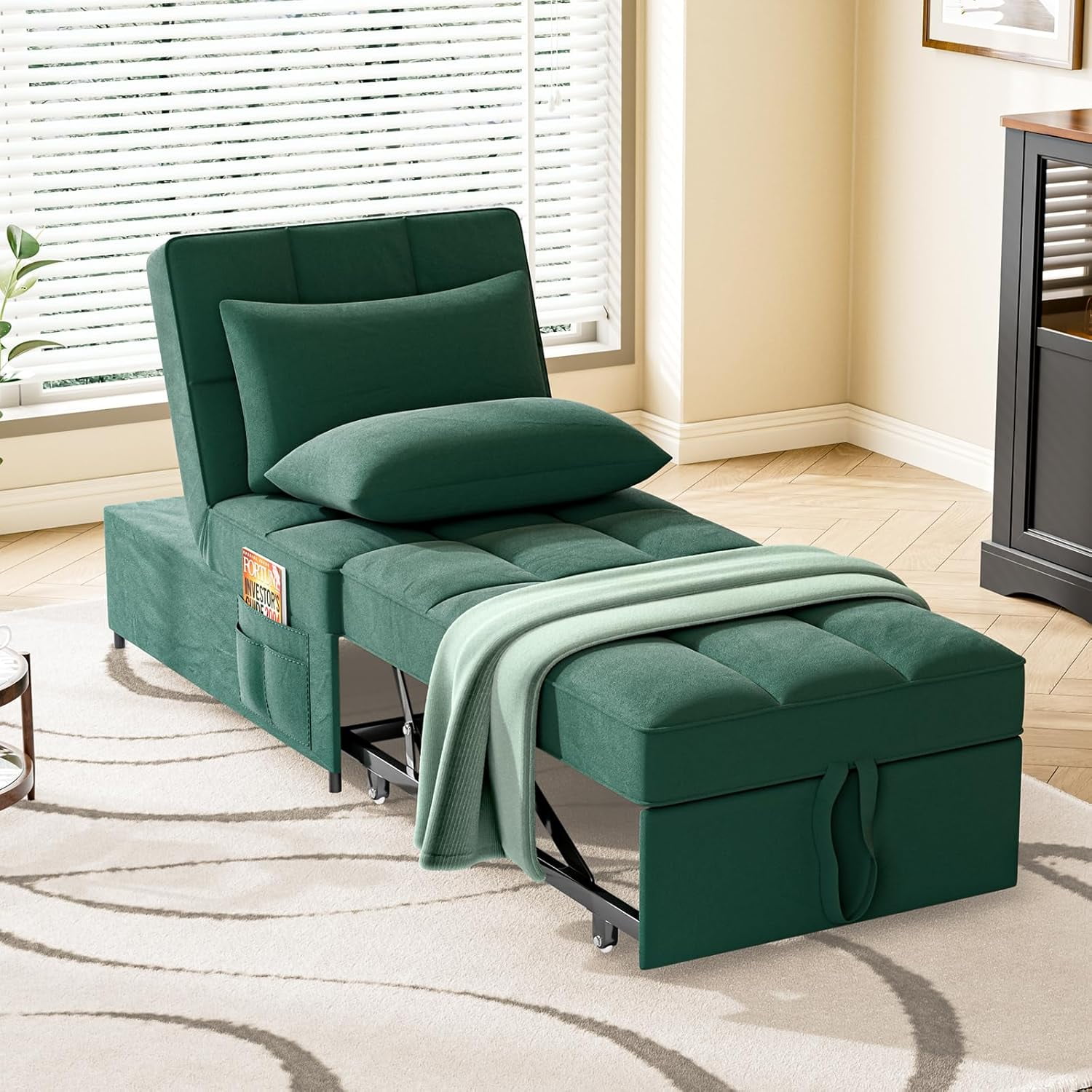 Sleeper Chair, 4-in-1 Multi-Functional Sofa Bed Chair, Single Recliner ...