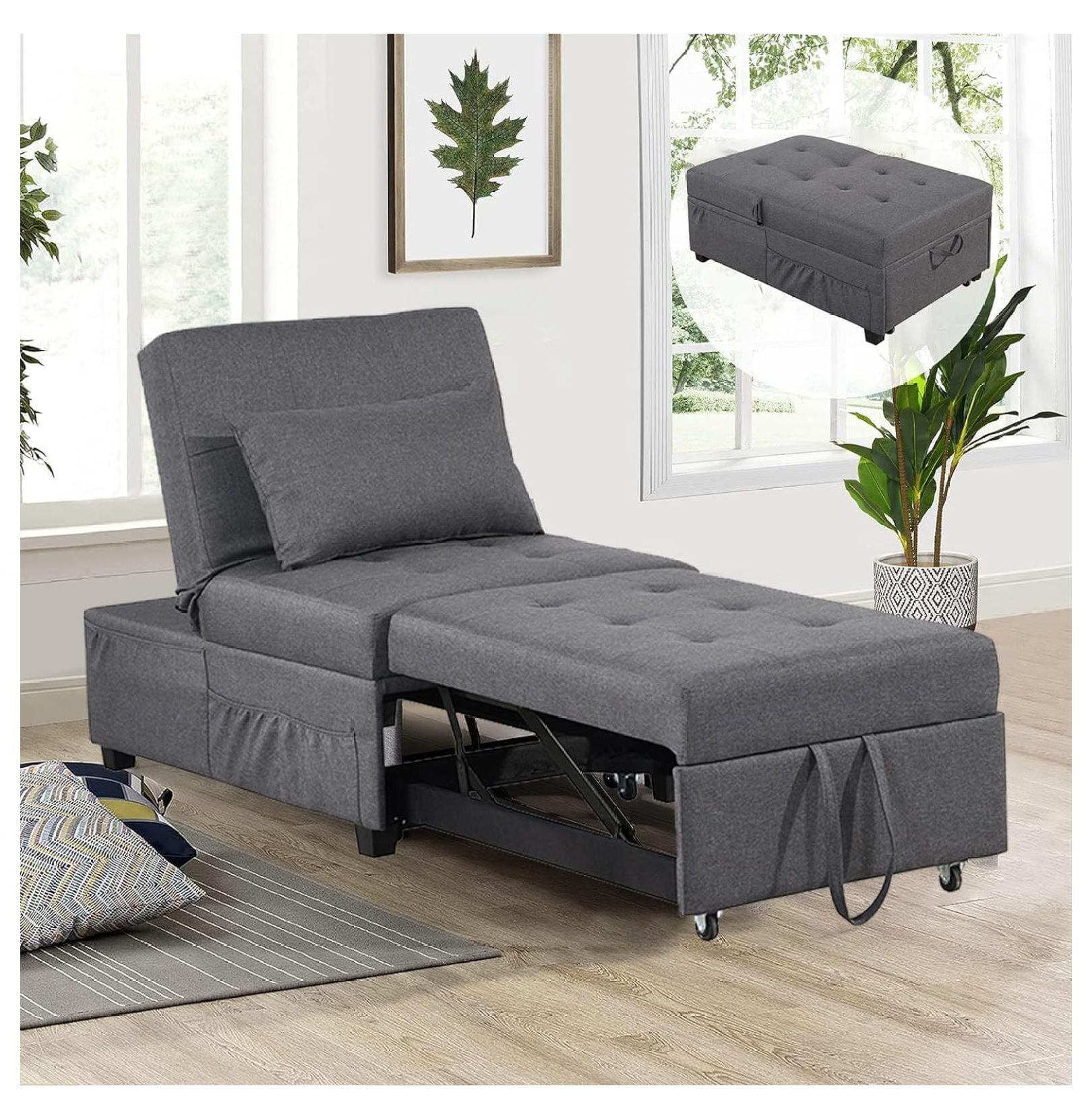 Sleeper Chair Bed, Pull Out Sleeper Chair, Convertible Chairs into Beds ...