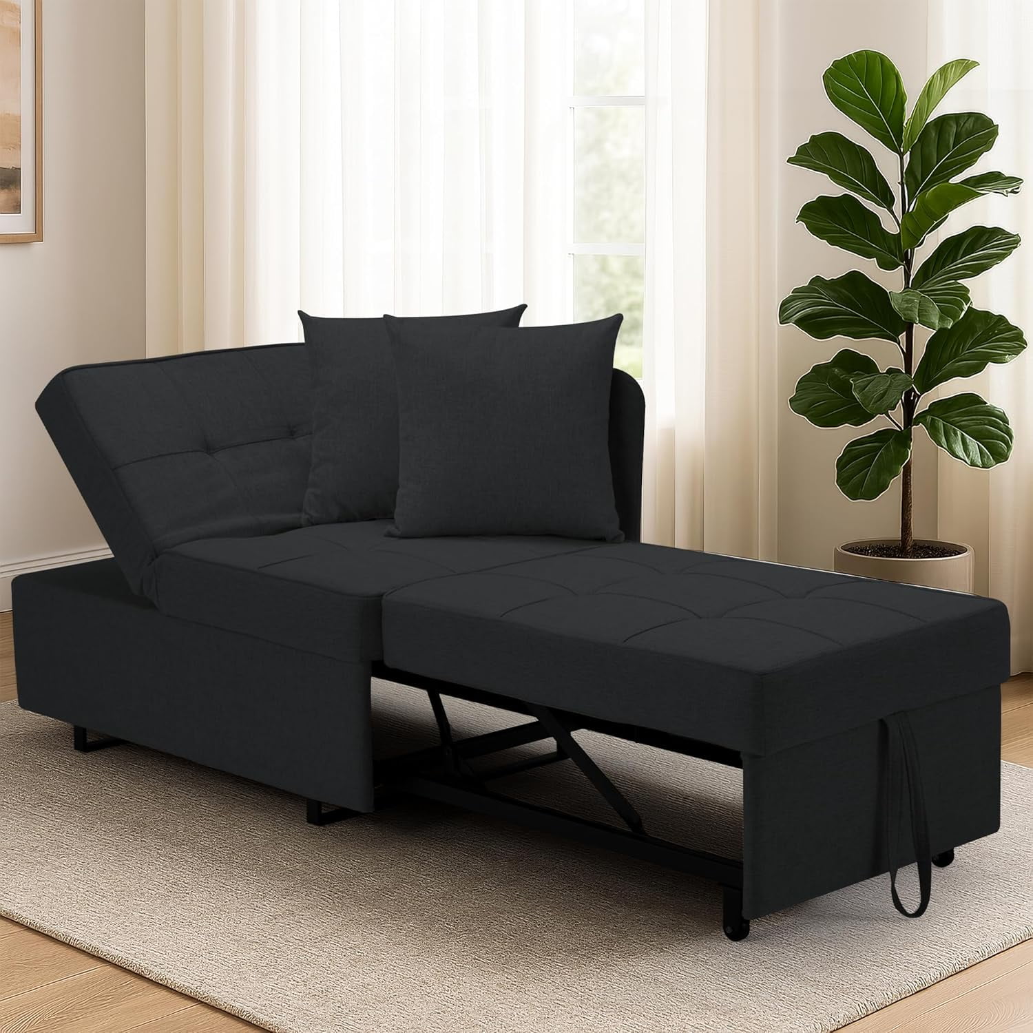 Sleeper Chair, Convertible Sofa Chair 4-in-1, Adjustable Sleeper Chair ...