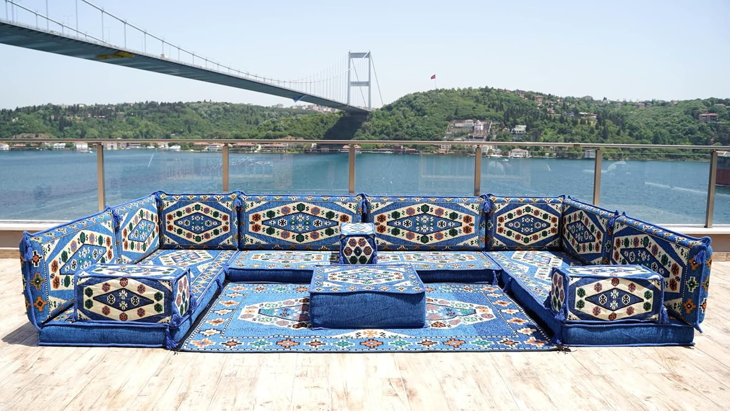 Sleeper Couch, Blue Turkish Sofa Set, Modular Sofa, Arabic Majlis ...