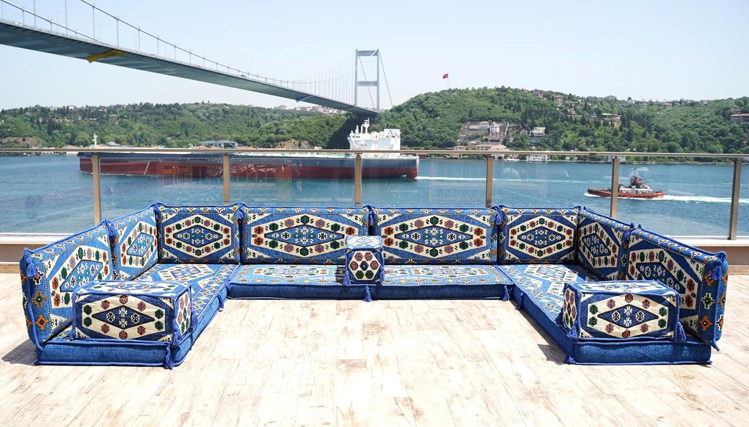 Sleeper Couch, Blue Turkish Sofa Set, Modular Sofa, Arabic Majlis ...