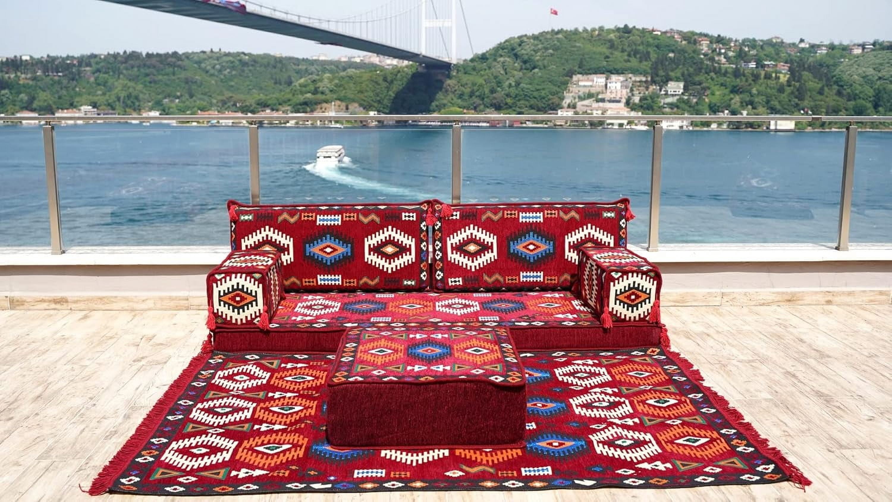 Sleeper Couch, Burgundy Floor Seating, Foldable Sofa, Couch Bed, Floor ...