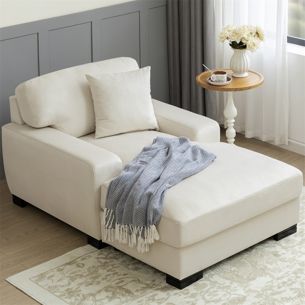 Sleeper Sofa for Adult, Velvet Single Sofa Bed Chair for Adult, Indoor ...