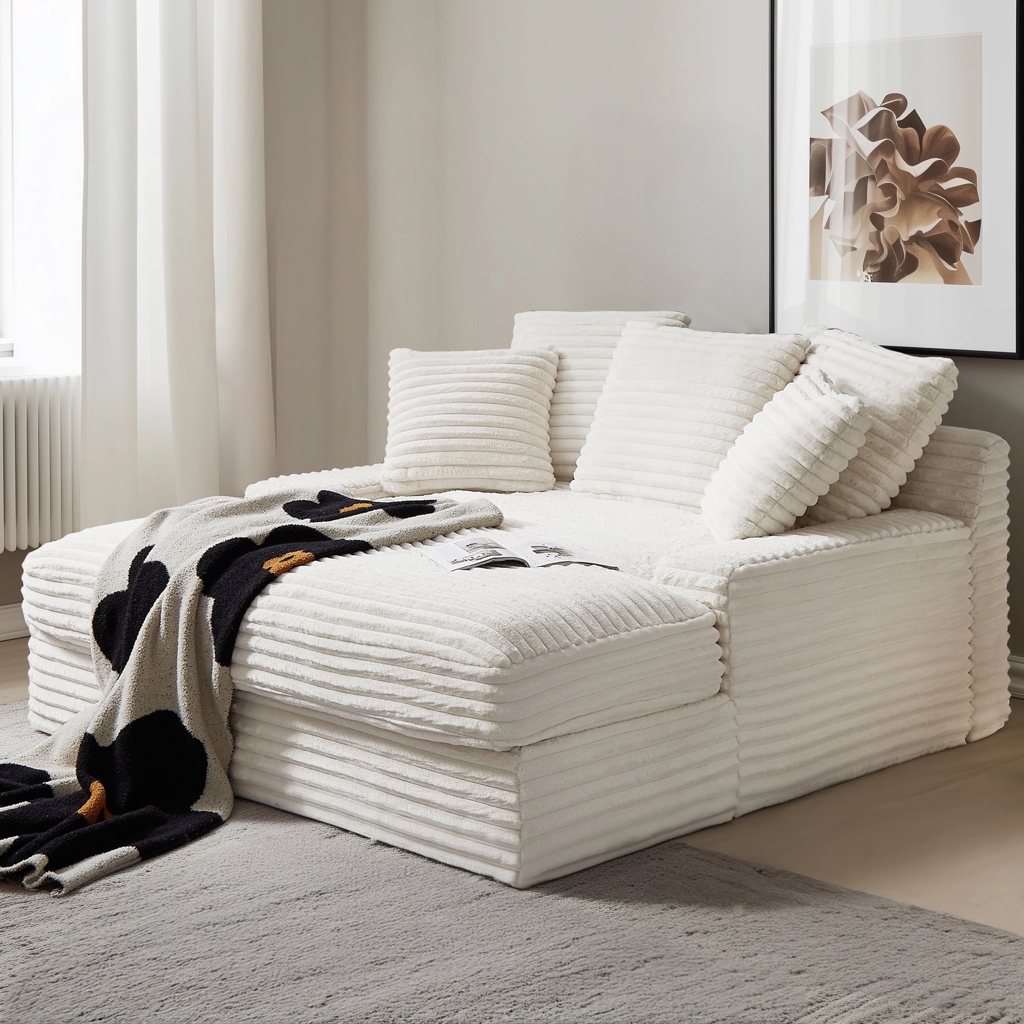 Sleeper Sofa Bed Cloud Couch Sectional Chaise Lounge Sofa Cama Corduroy ...