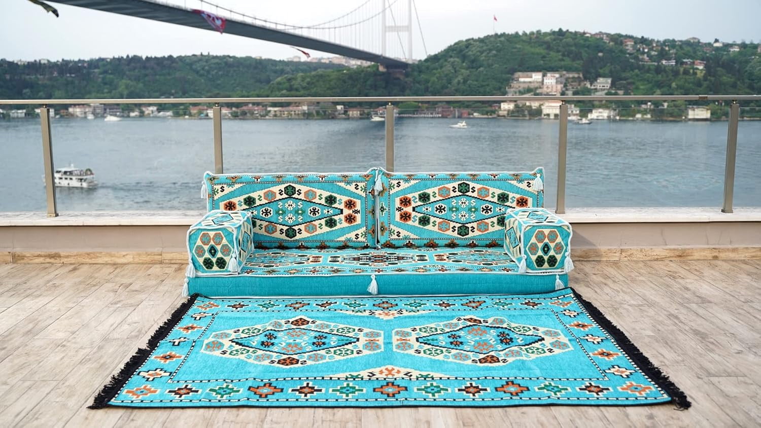 Sleeper Sofa Bed, Folding Sofa Bed, Turquoise Floor Lounger, Modular ...