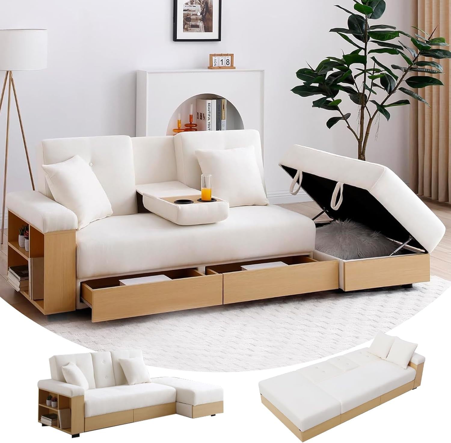 Sleeper Sofa Bed Twin Size, Futon Sofa Convertible Sectional Couch ...