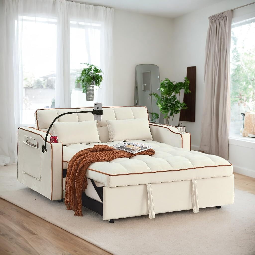 Sleeper Sofa Couch Bed with USB & Type C Port, Modern 3-in-1 ...