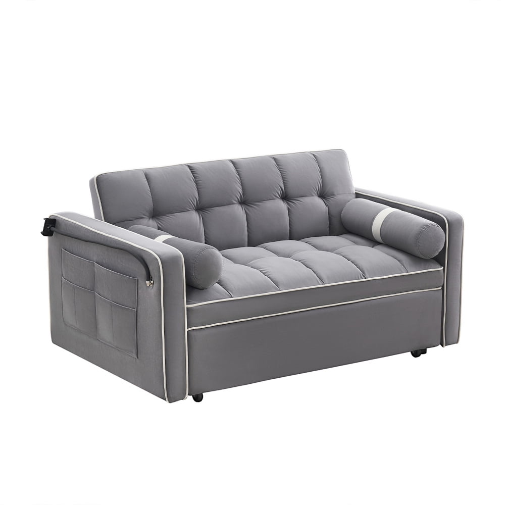 Sleeper Sofa Couch with Pull Out Bed, 105-180 Degrees Adjustable ...
