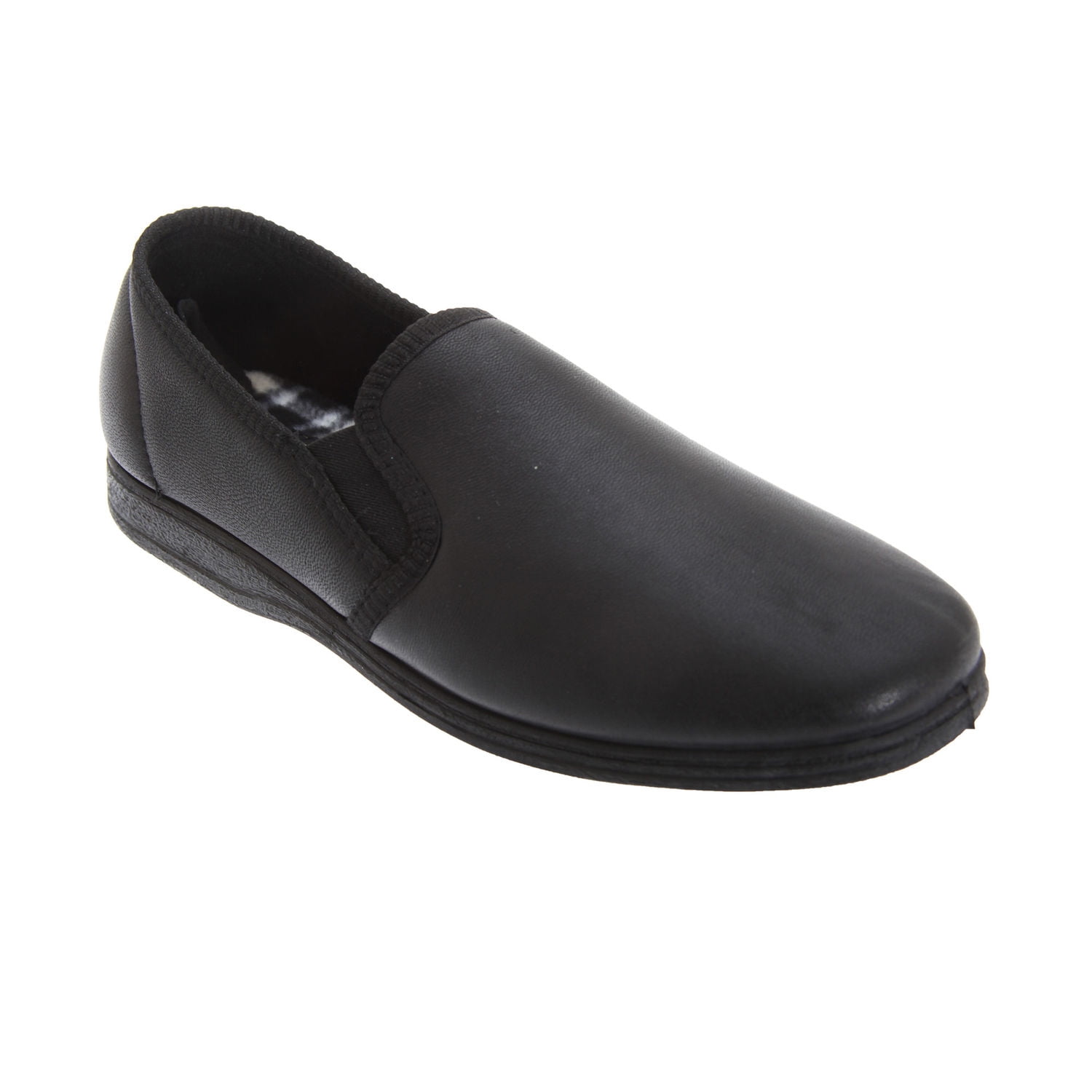 Sleepers Men's Hadley Softie Leather Slippers with Twin Gusset, Foam ...