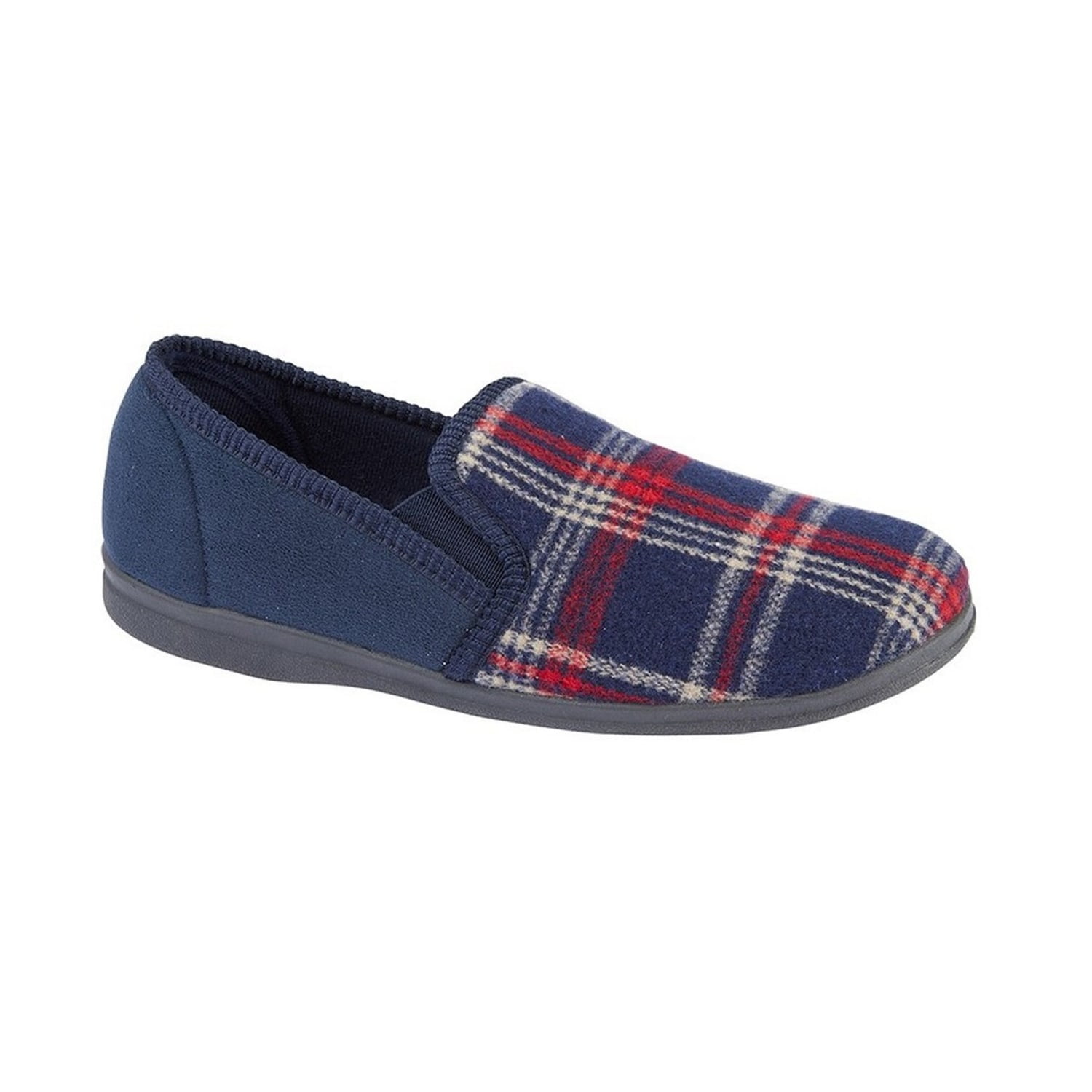 Sleepers Mens Jim Checked Velour Slippers - Walmart.com