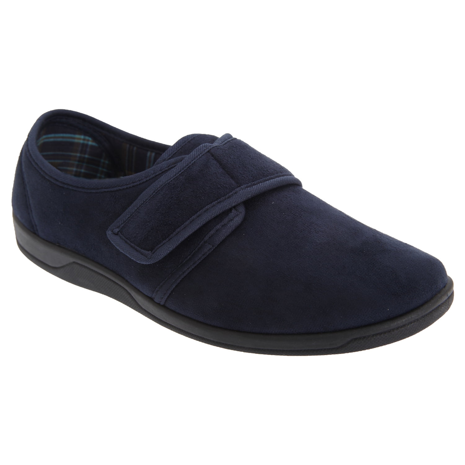 Sleepers Mens Tom Imitation Suede Touch Fastening Slippers - Walmart.com