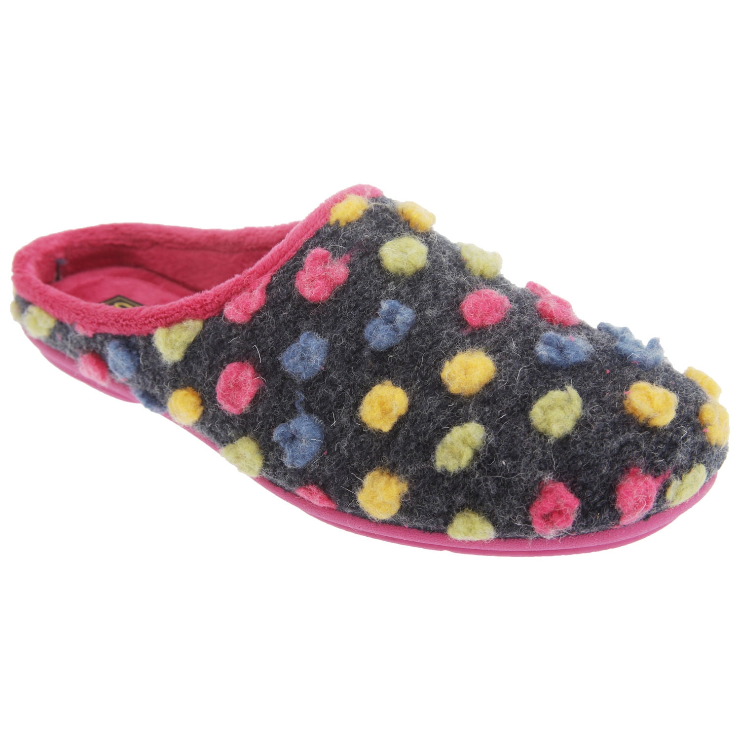 Sleepers Womens Amy Spotted Knit Mule Slippers - Walmart.com