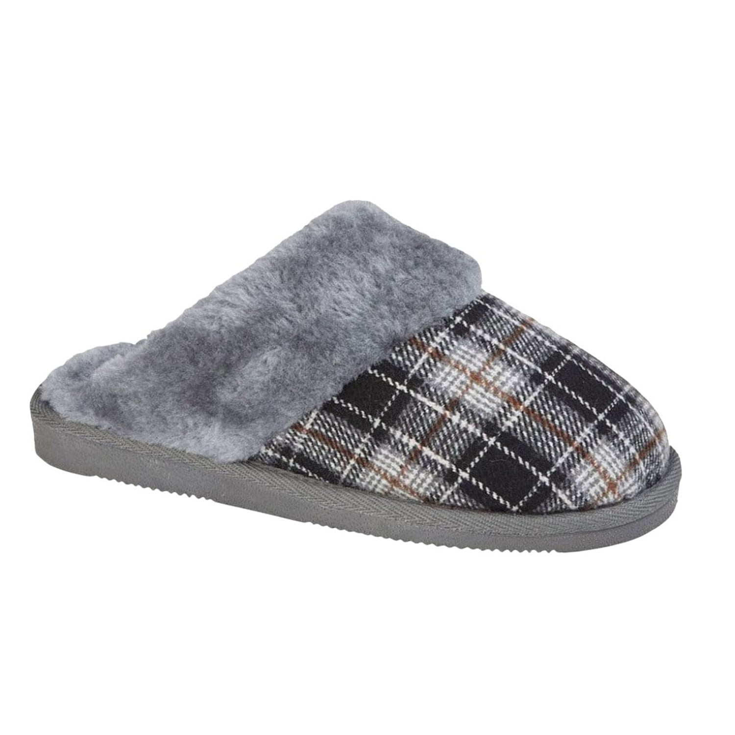 Sleepers Womens Leyla Checked Slippers - Walmart.com