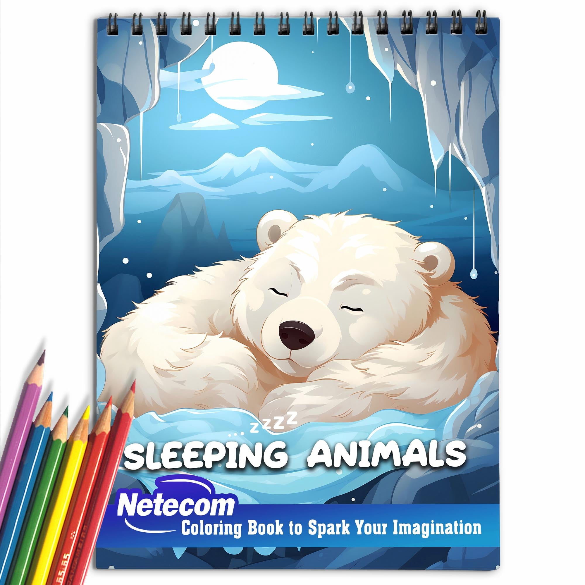 Sleeping Animal Spiral Bound Coloring Book, Experience the Joy of ...