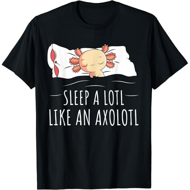 Sleeping Axolotl Pyjamas Mexican Salamander Lover Napping T-Shirt - Walmart.com