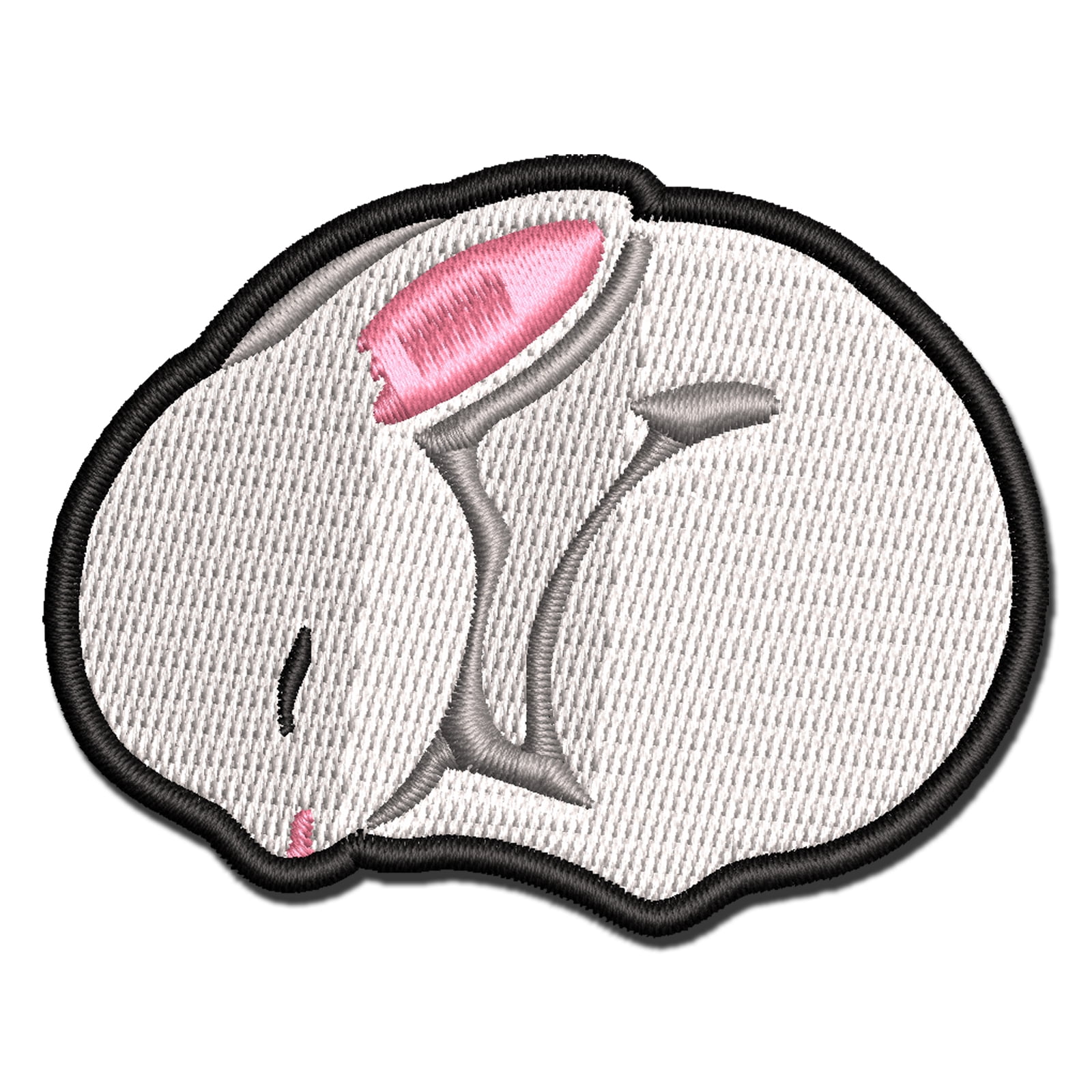Sleeping Baby Bunny Rabbit Applique Multi-Color Embroidered Hook & Loop ...