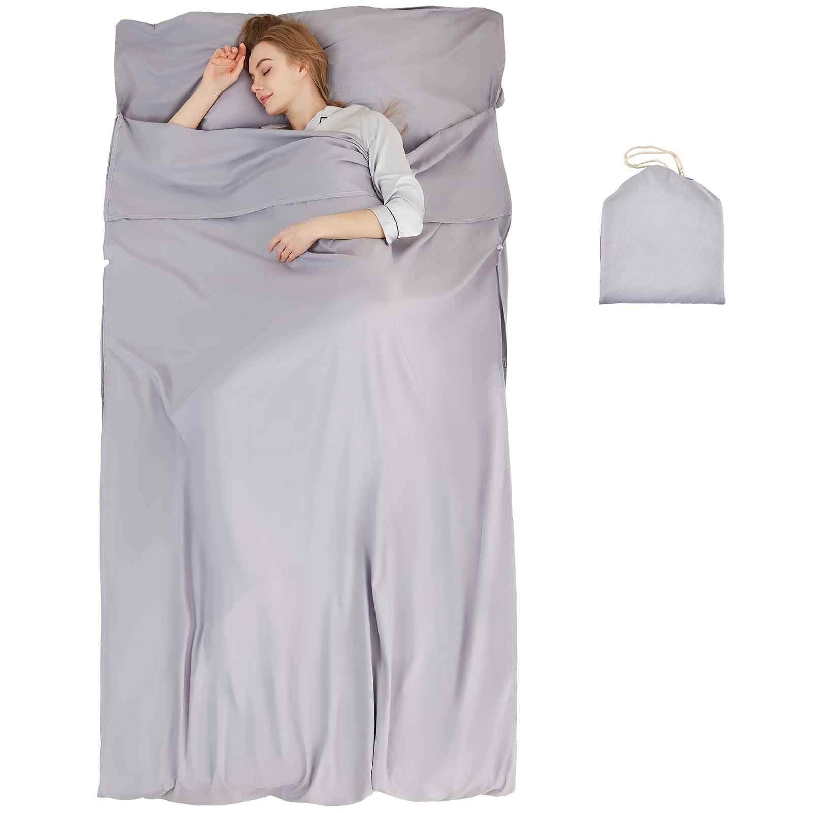 Sleeping Bag Liner Camping Adult Sleep Sack Lightweight Travel Sheet ...