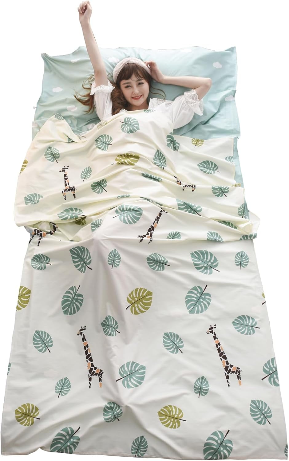 Sleeping Bag Liner Cotton Camping Travel Sheet Sleep Sack Adult for ...