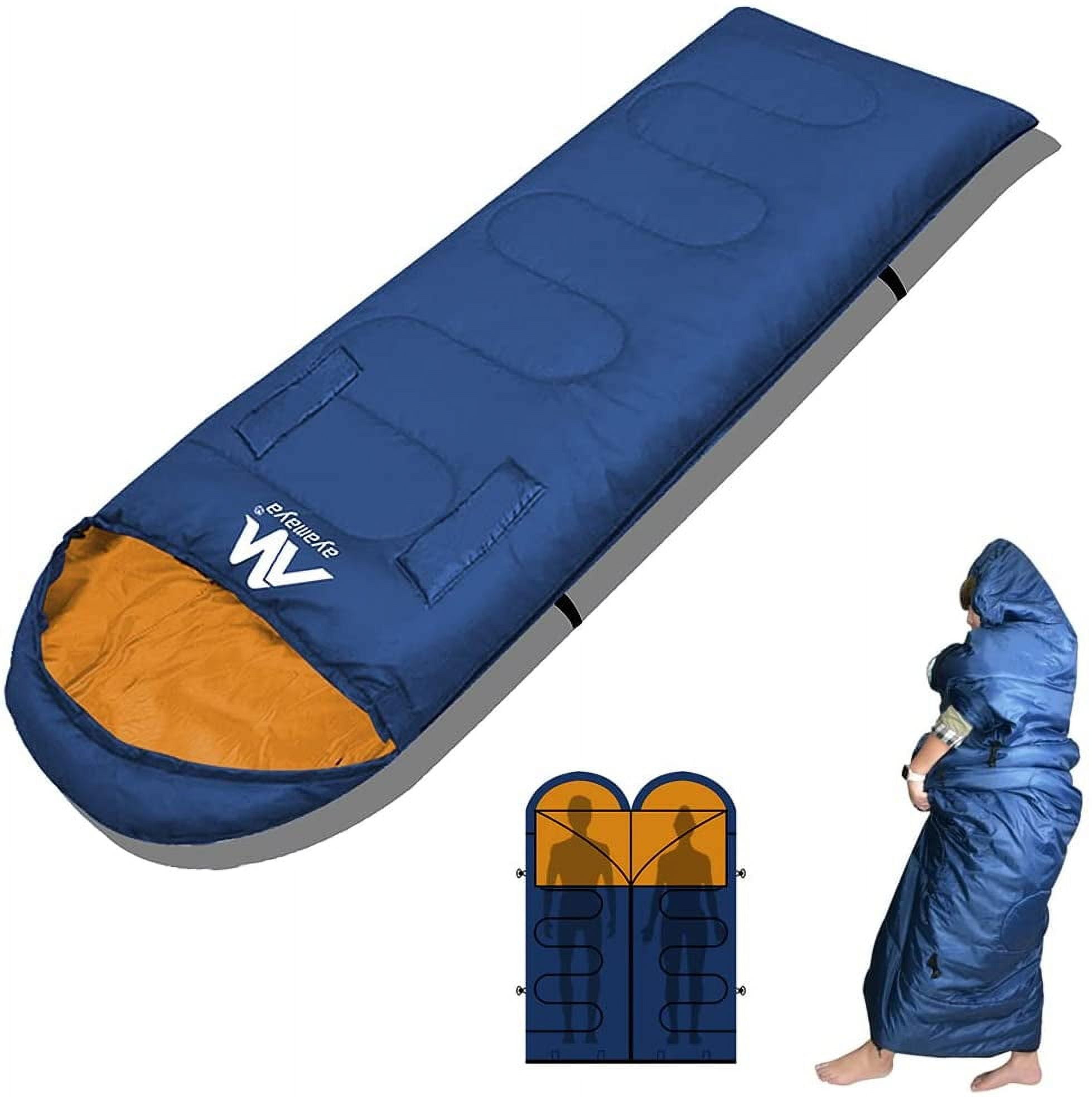 Sleeping Bags for Adults, AYAMAYA Backpacking Sleeping Bag Lightweight ...