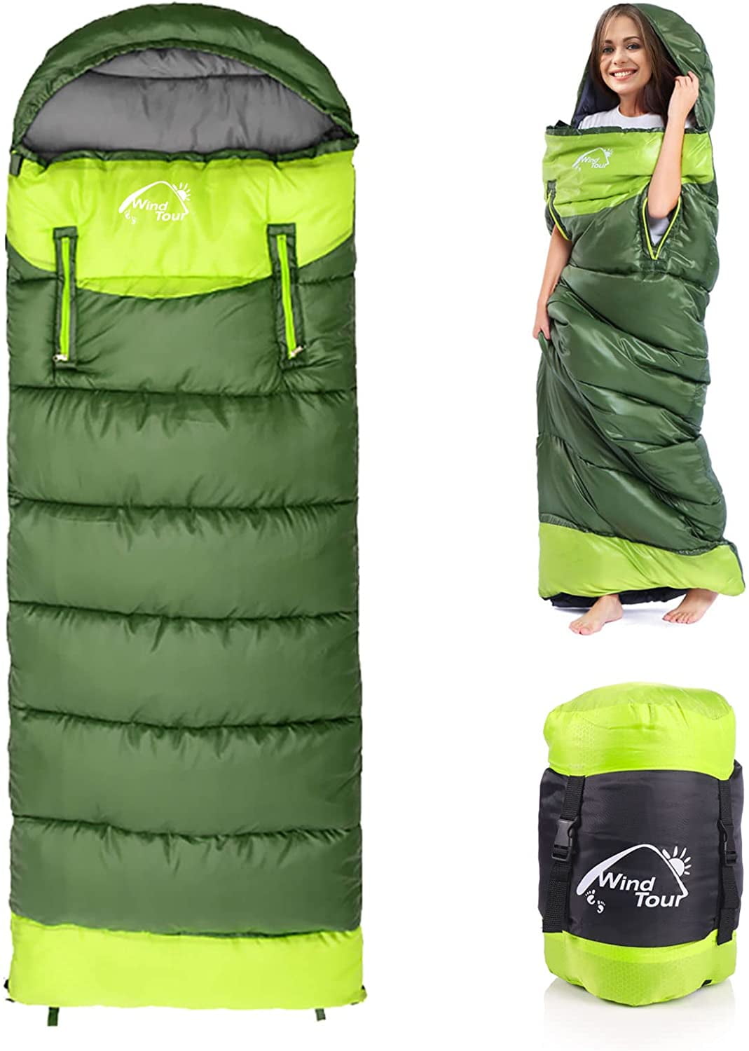 Sleeping Bags for Adults Backpacking Lightweight Waterproof- Cold ...