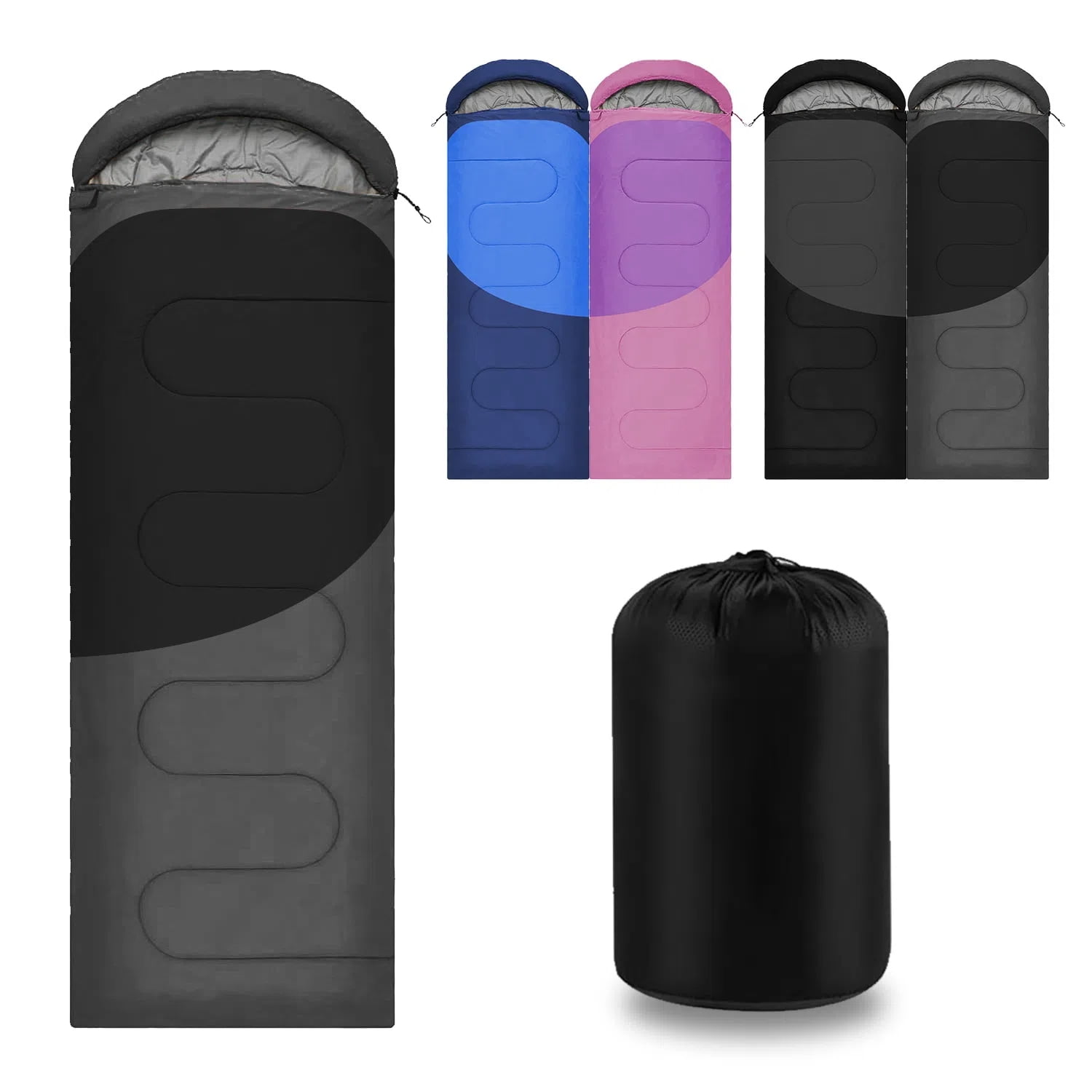 Teblint Camping Sleeping Bag for Adults Kids, Cold Weather Warm ...