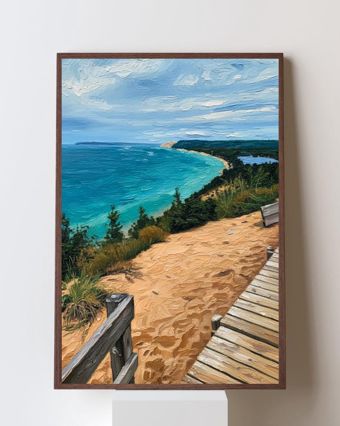 Sleeping Bear Dunes Empire Bluff Trail Overlook Lake Michigan Shoreline ...