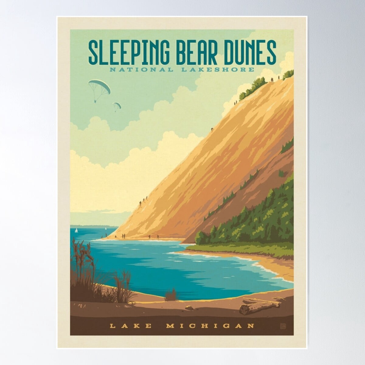 Sleeping Bear Dunes National Lakeshore Poster Wall Art, Modern Wall ...