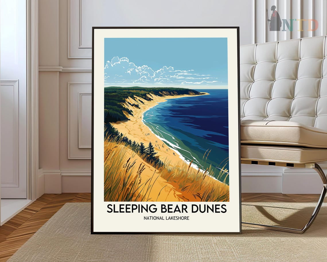 Sleeping Bear Dunes Print, Sleeping Bear Dunessleeping Bear Dunes ...