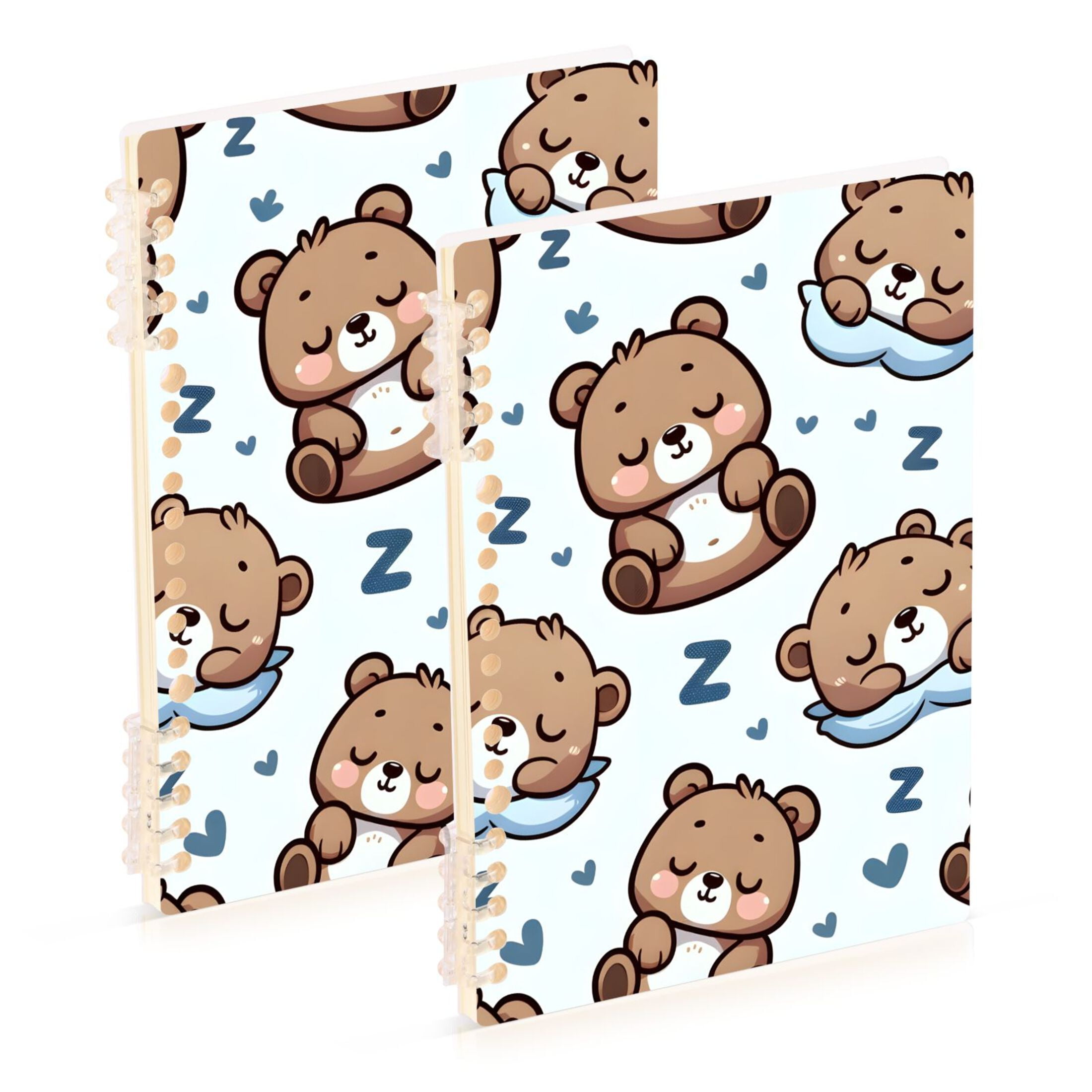 Sleeping Bears Ring Binder Notebook Journey Note Diary College Ruled ...