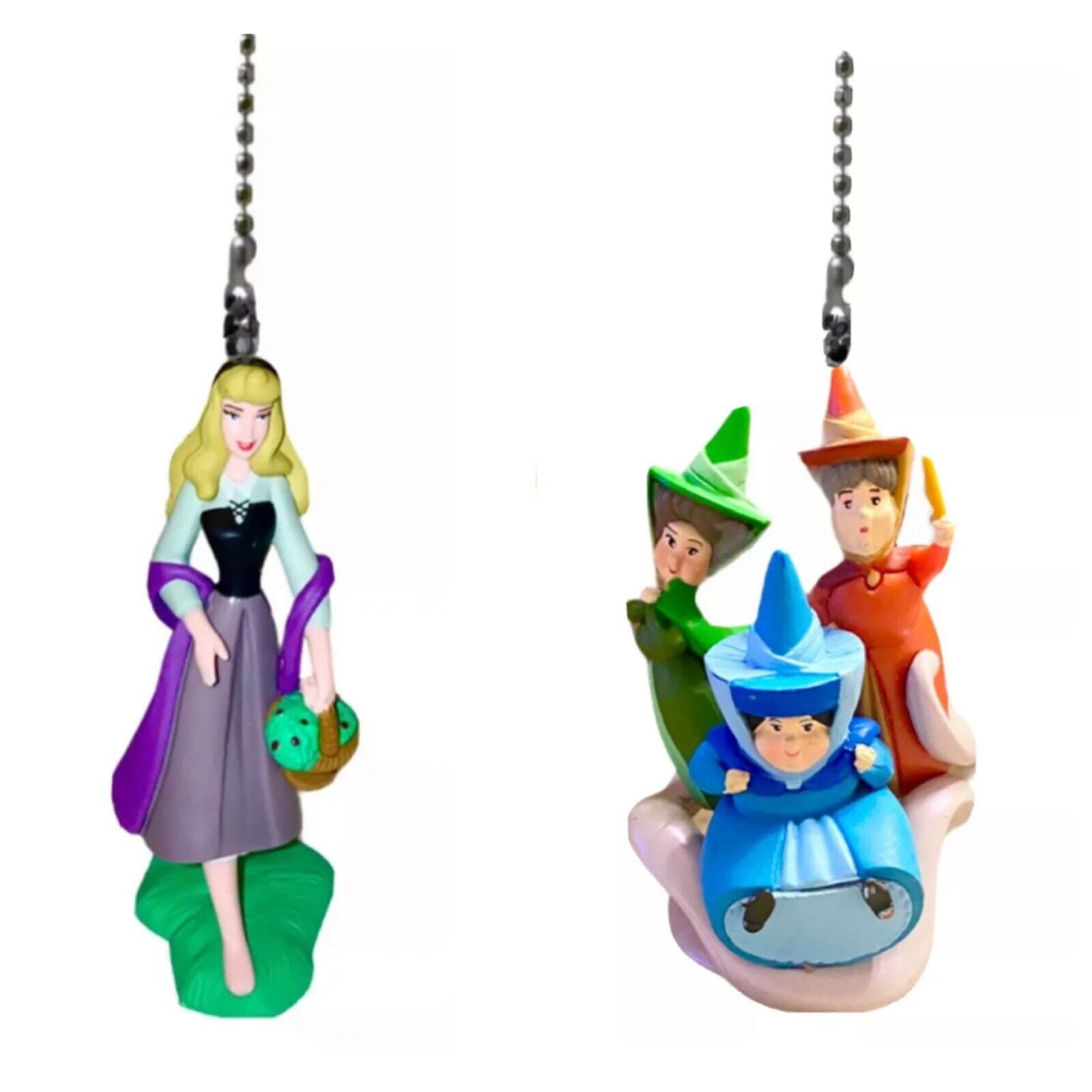 Sleeping Beauty Aurora & Fairies Flora Fauna Fan Lamp Pull Figure ...