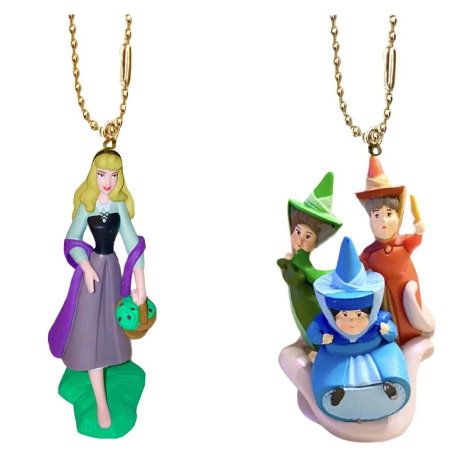 Sleeping Beauty Aurora & Fairies Flora Fauna Keychain Dangler Figure ...