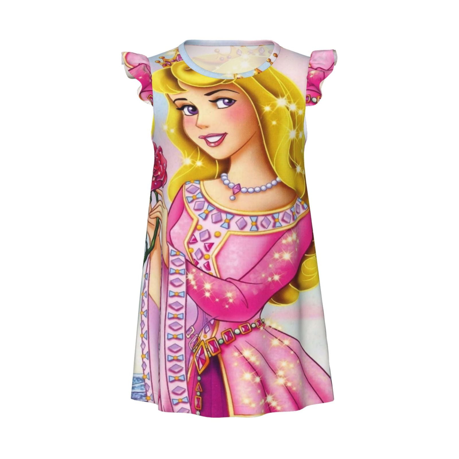 Sleeping Beauty Aurora Little Girls Nightgowns Soft Flutter Sleeve ...