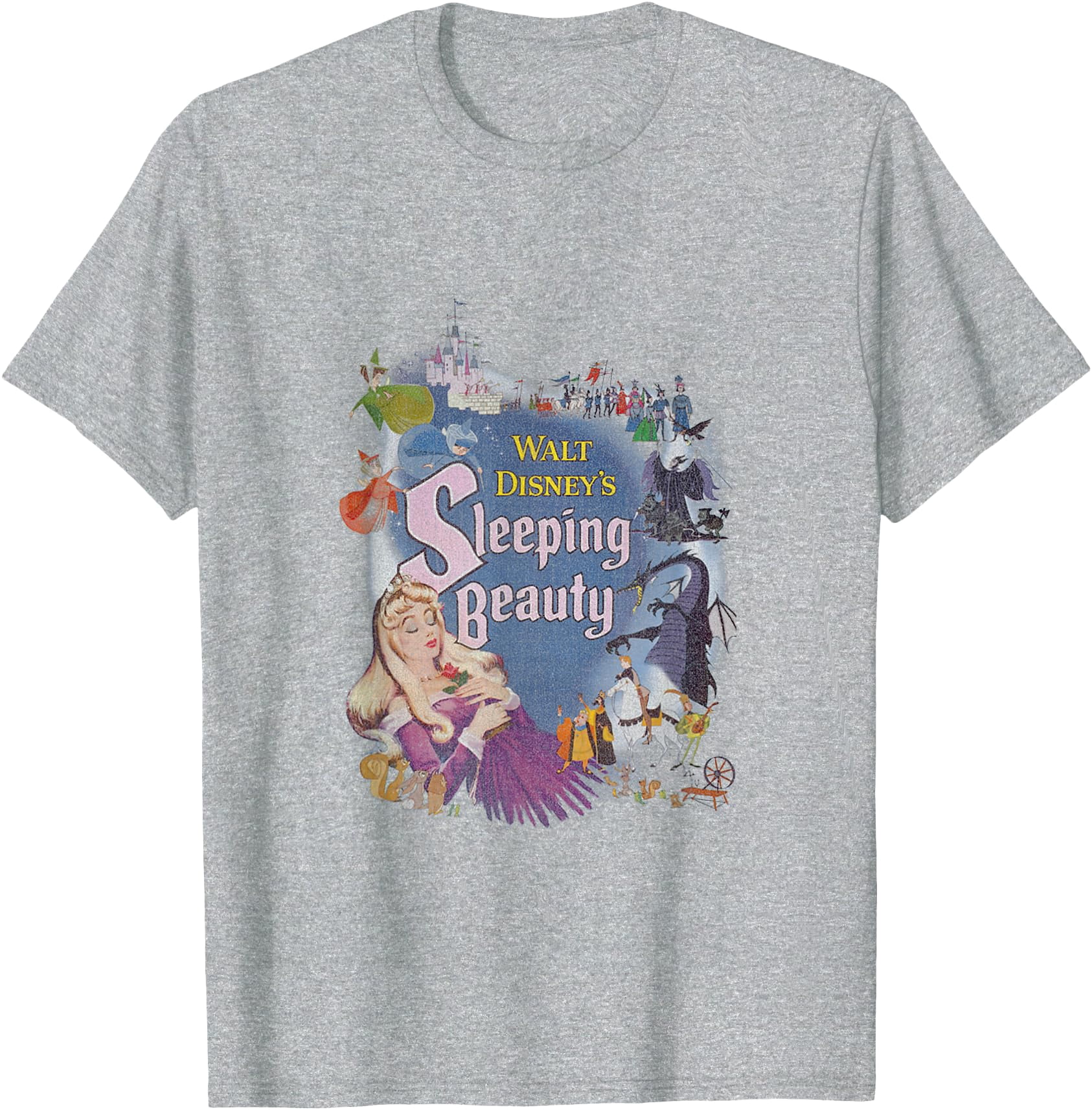 Sleeping Beauty Classic Icons Movie Poster DTG Print Unisex T-Shirt ...