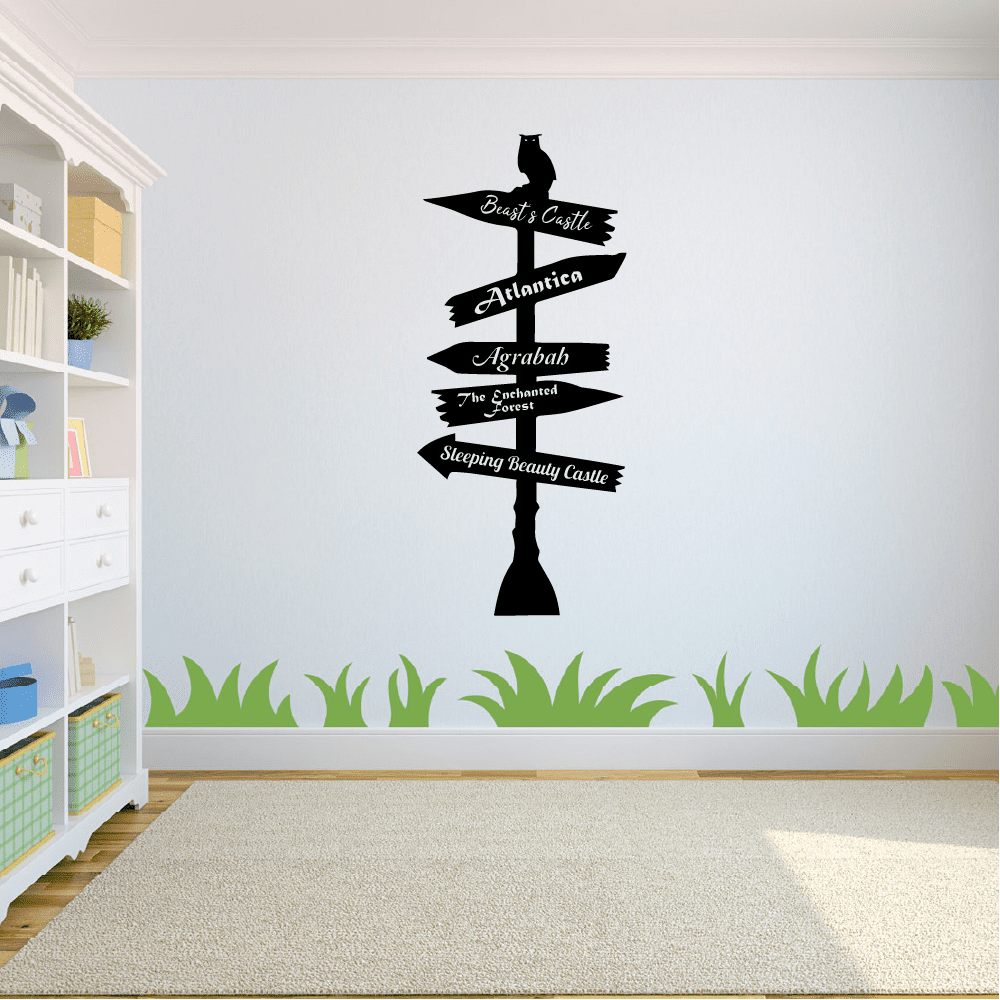 Sleeping Beauty Disney Pathway Signage Fantasy World Wall Sticker Art ...