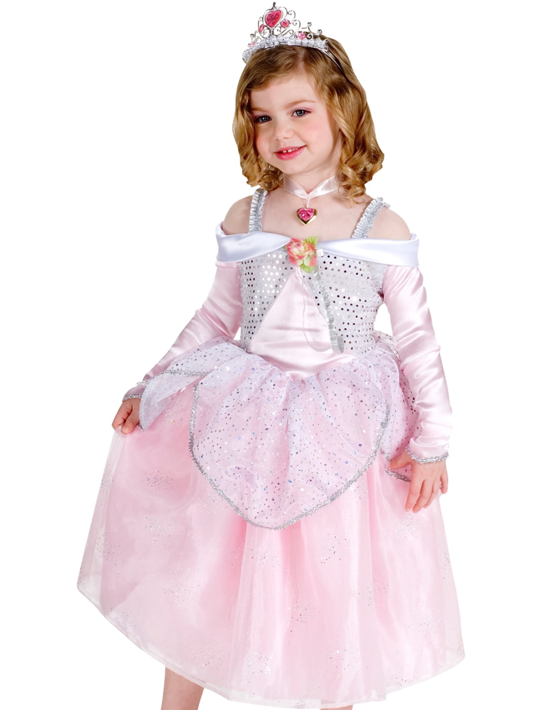 Disney Princess Aurora Fancy-Dress Costume for Girls with Dress ...